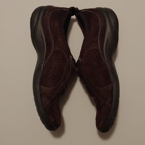 Clarks | Shoes | Clark Privo Chocolate Brown Suede Flats | Poshmark